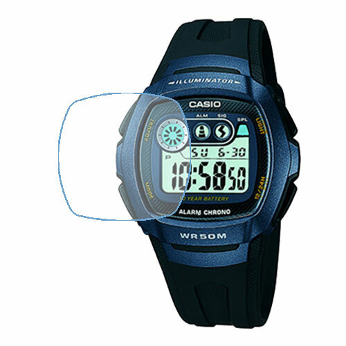 Скрин Мобайл защитный экран для часов Casio W-210-1BVES из нано стекло 9H