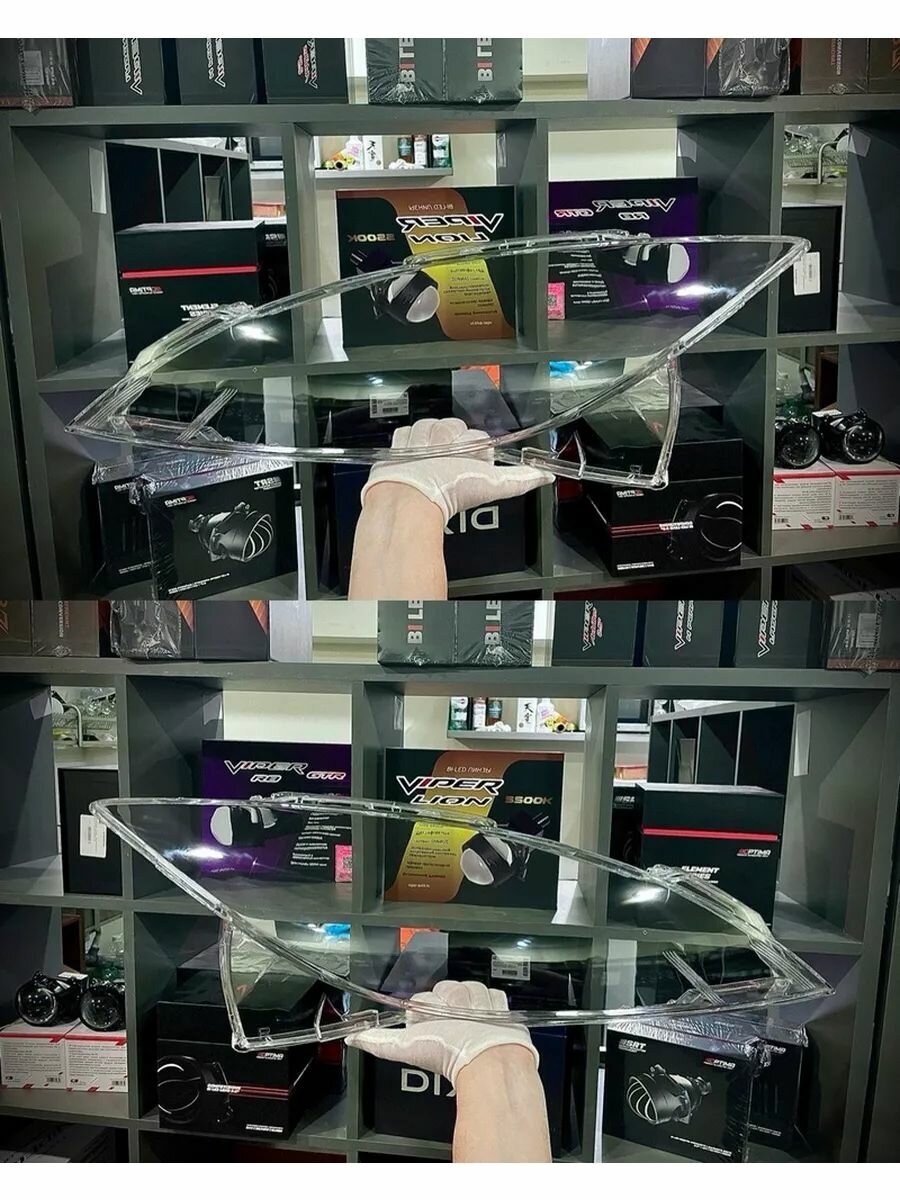 Стекло фары для Mazda 6 GH 2007-2013 (комплект) Стекло фары Мазда 6