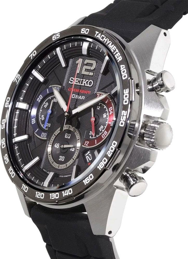 Наручные часы SEIKO, серебряный, черный — фото 1