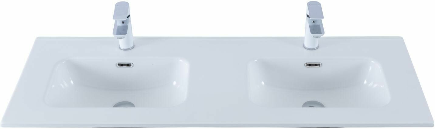 Раковина 120 см Aquanet Flat 00254367 двойная, белая