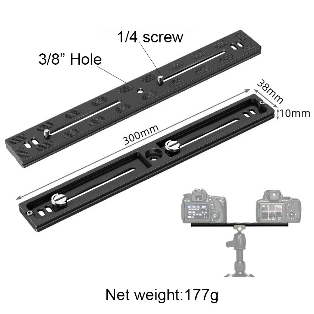 Штативная пластина SETTO Black PU 200