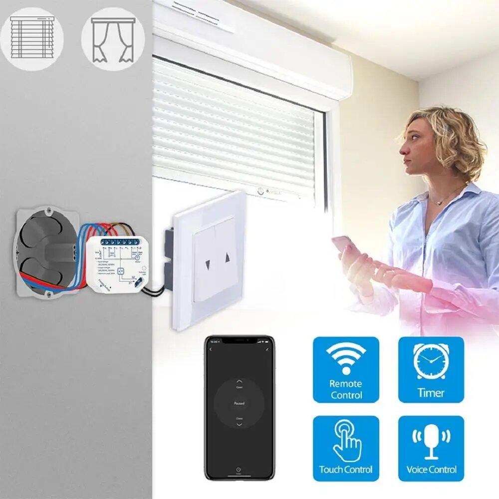 Tuya Smart Life WiFi модуль управления шторами QCSMART для роллетов 1 pc