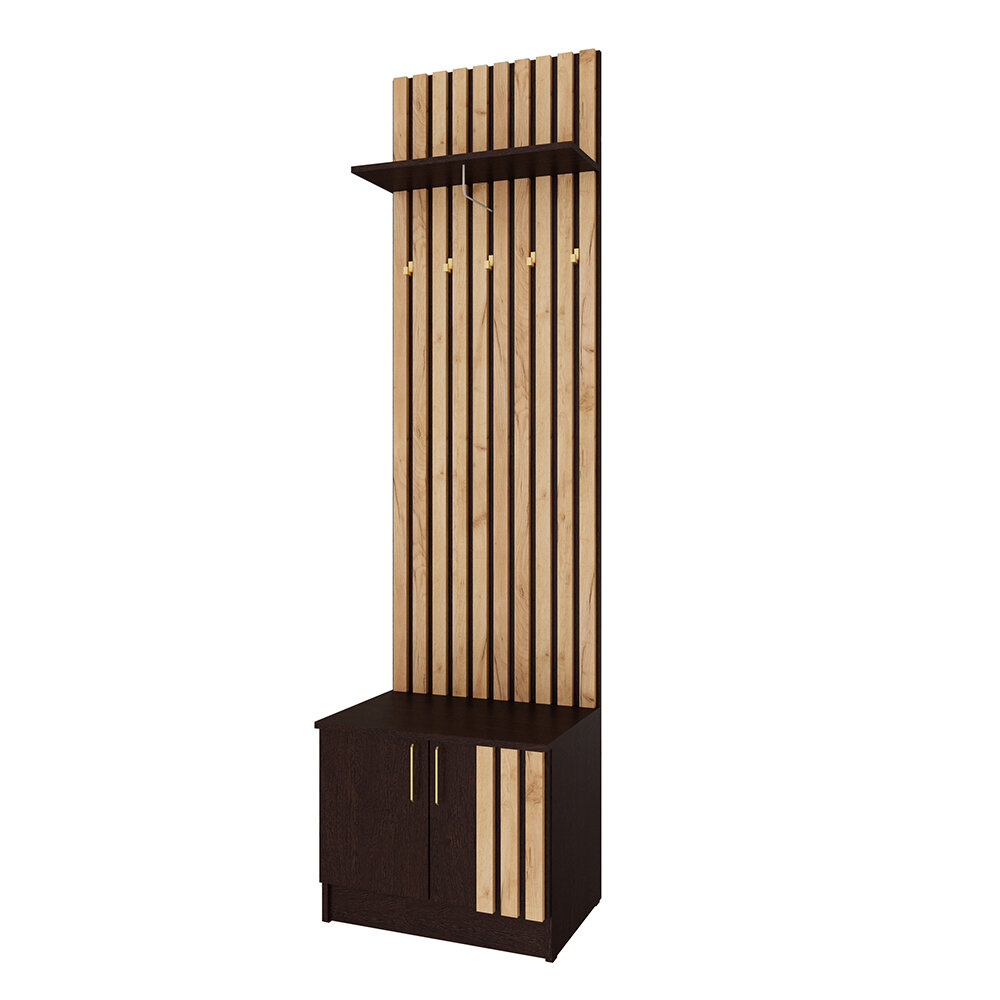 ARNIKA Тумба с вешалкой Кано 600 КПТВ-1, Венге, Дуб крафт золотой