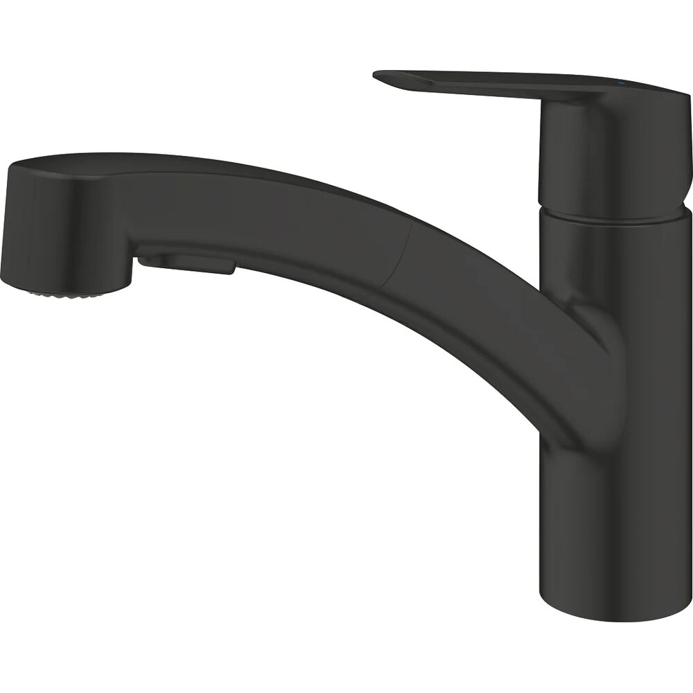 Смеситель для кухонной мойки GROHE 303072431 Start 2021 низкий выдвижной излив, цвет матовый черный 00000130260