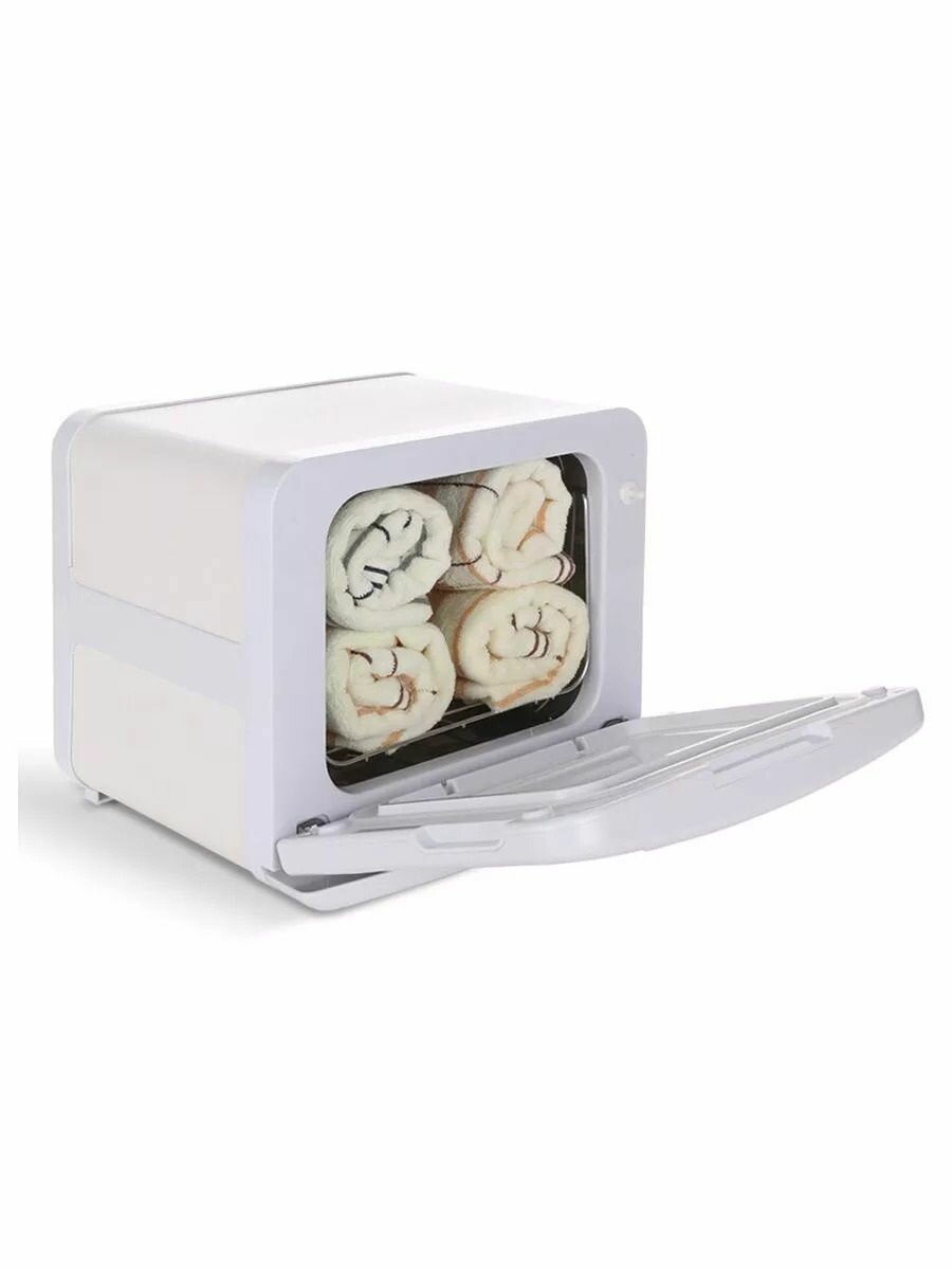 УФ стерилизатор нагреватель для полотенец 8 литров RTD-8A, Небольшой дезинфекционный шкаф, белое.