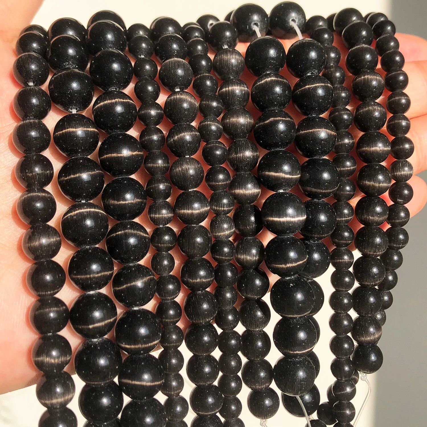 Бусины из натурального лунного камня, розовые, белые, синие, кошачий глаз, свободные опаловые бусины для изготовления ювелирных изделий, бусины, браслет, серьги, аксессуары