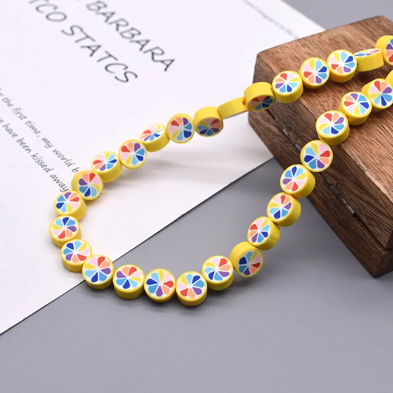 Полимерные глиняные бусины 10 мм, розовое сердце, смайлик, 30/100 шт 30pcs lot, 22