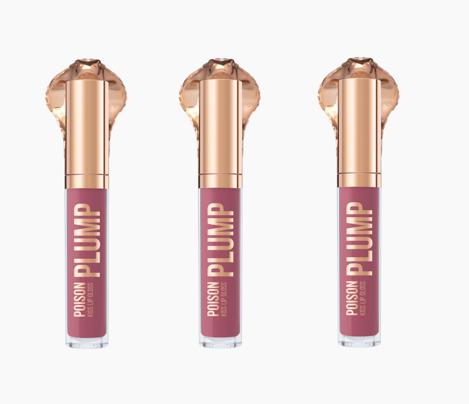 Блеск-плампер Stellary для губ Lip Plumping Gloss Poison Kiss, 4 мл, тон 04, Hot kiss - 3 штуки