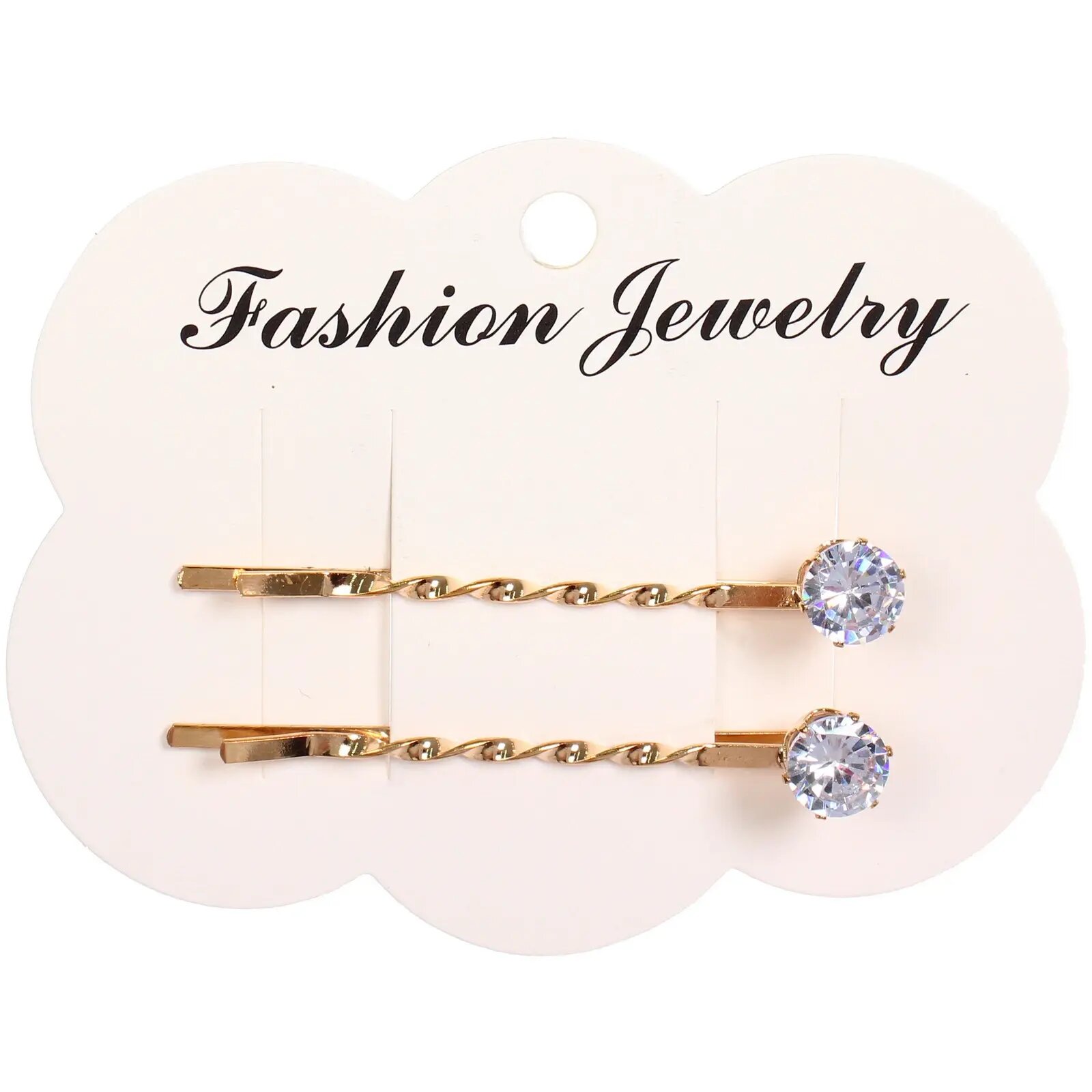 Невидимки для волос 2шт «Кристалы Агоры», золото, 6см, стильные и удобные