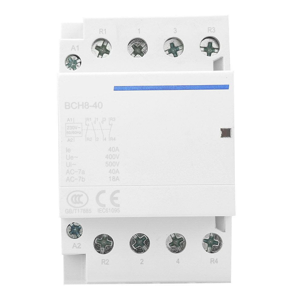 Бытовой контактор переменного тока 4P 40A 24V/230V 50/60Hz 2NO2NC (230VAC)