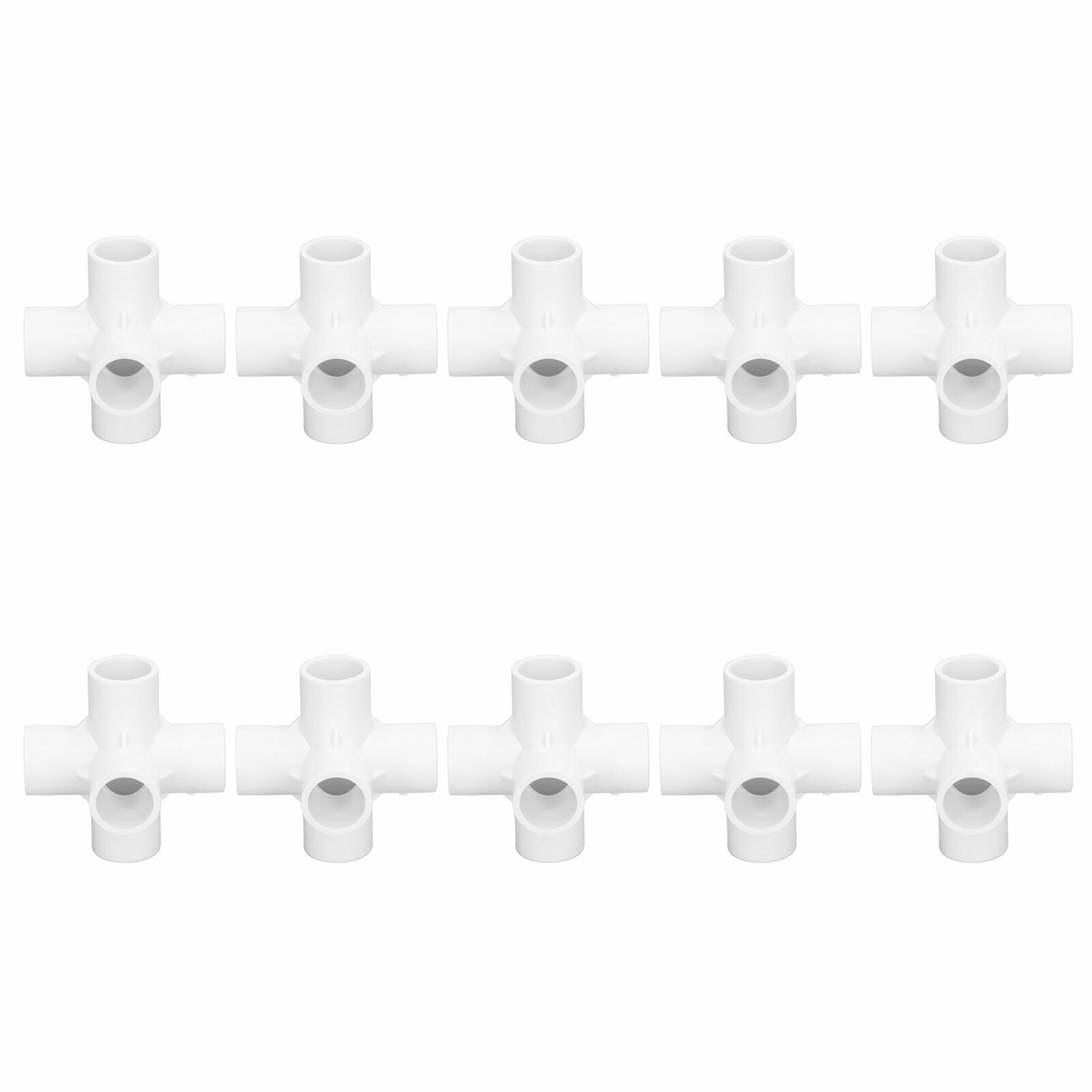 10ШТ Соединитель Трубы Из ПВХ Пластика 6-Полосный Угловой Фитинг Для Колена Трубы Внутренний Диаметр 25 мм Белый