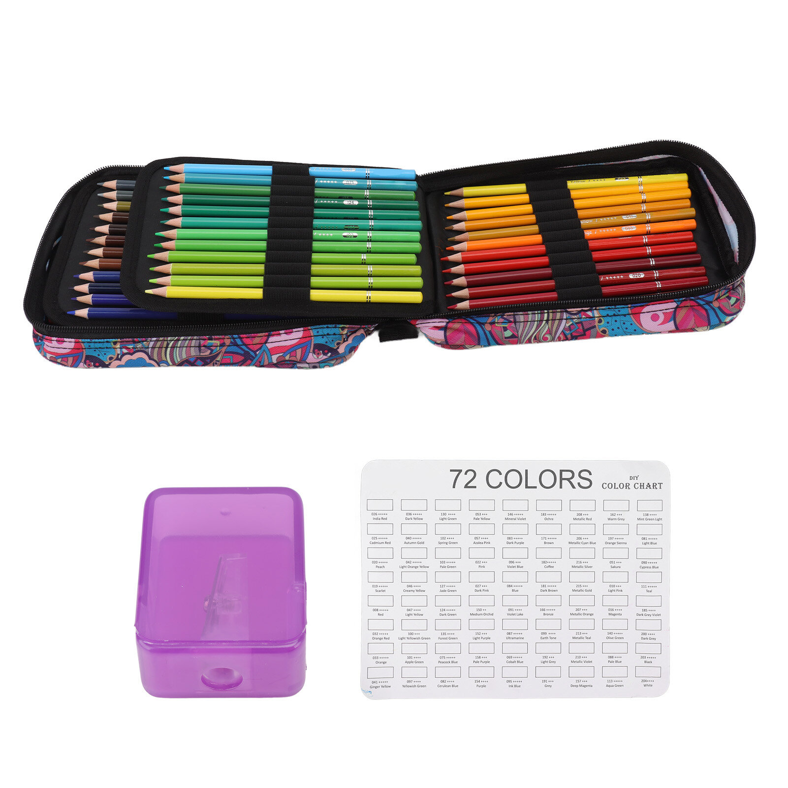 Набор из 72 цветных карандашей Macaron Color на масляной основе для граффити, раскрашивания и рисования.