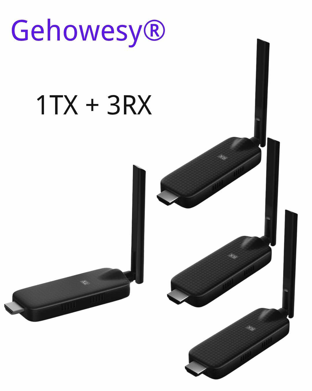 Беспроводной HDMI-передатчик для ТВ и проектора, 50 м, 1080P 60 Гц, адаптер для ноутбука и телефона