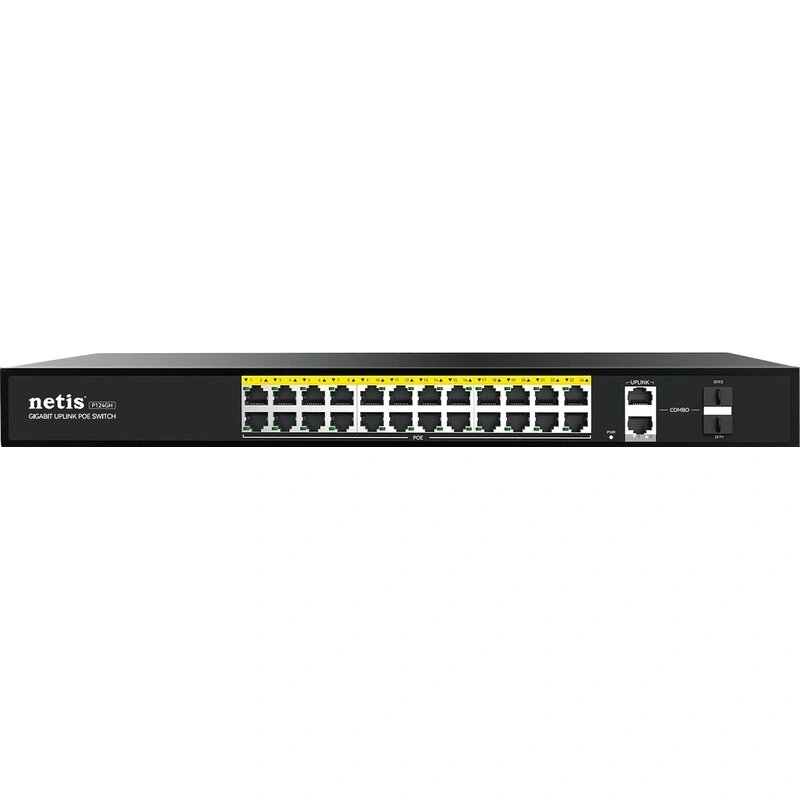 Коммутатор Netis P124GH неуправл PoE+, 24х100 Мбит PoE+, 1х1000 Мбит Uplink