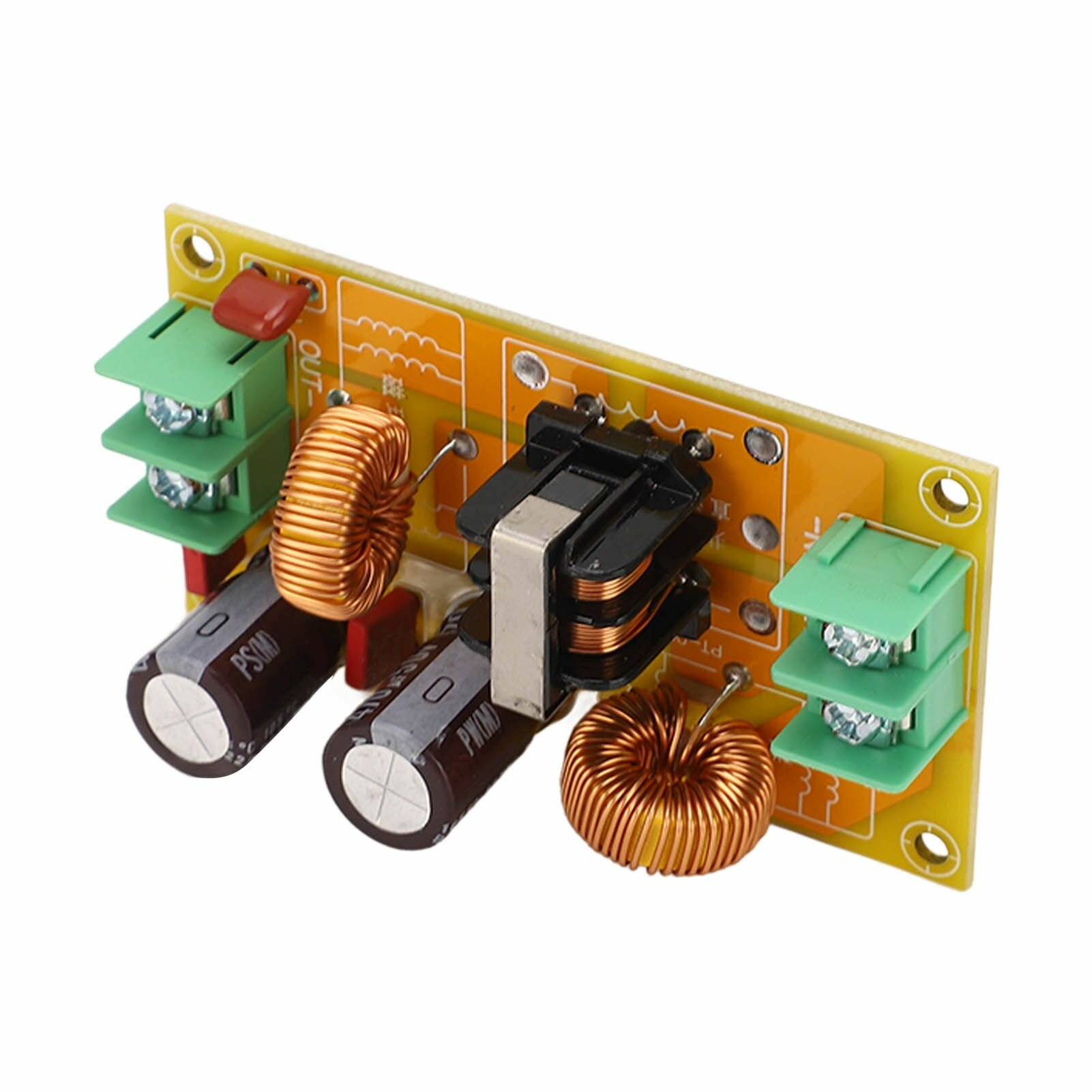 Фильтр питания постоянного тока EMI 2A низкочастотный пассивный 3-ступенчатый фильтр LC-фильтр для автомобиля, мотоцикла 50 В