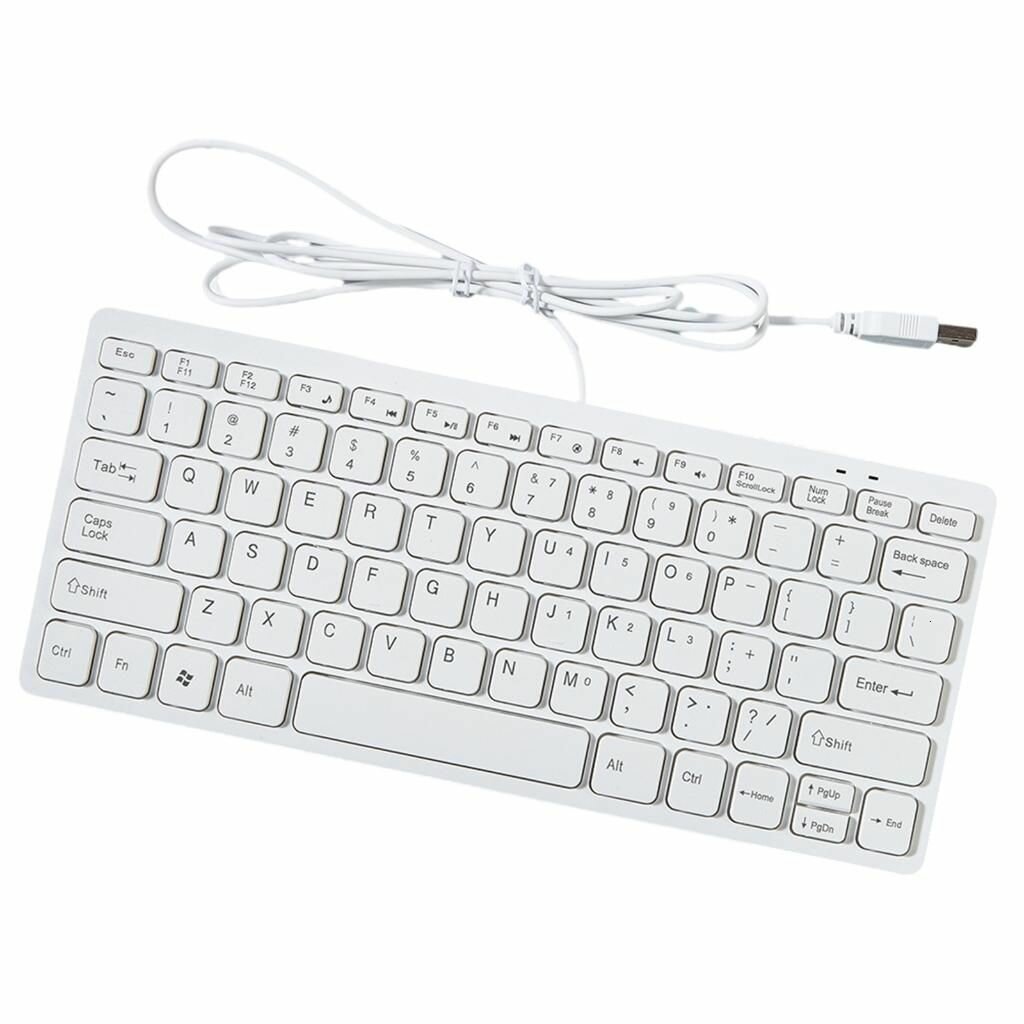 Проводные мини-клавиатуры USB Slim с 78 клавишами, эргономичные для бизнес-офиса