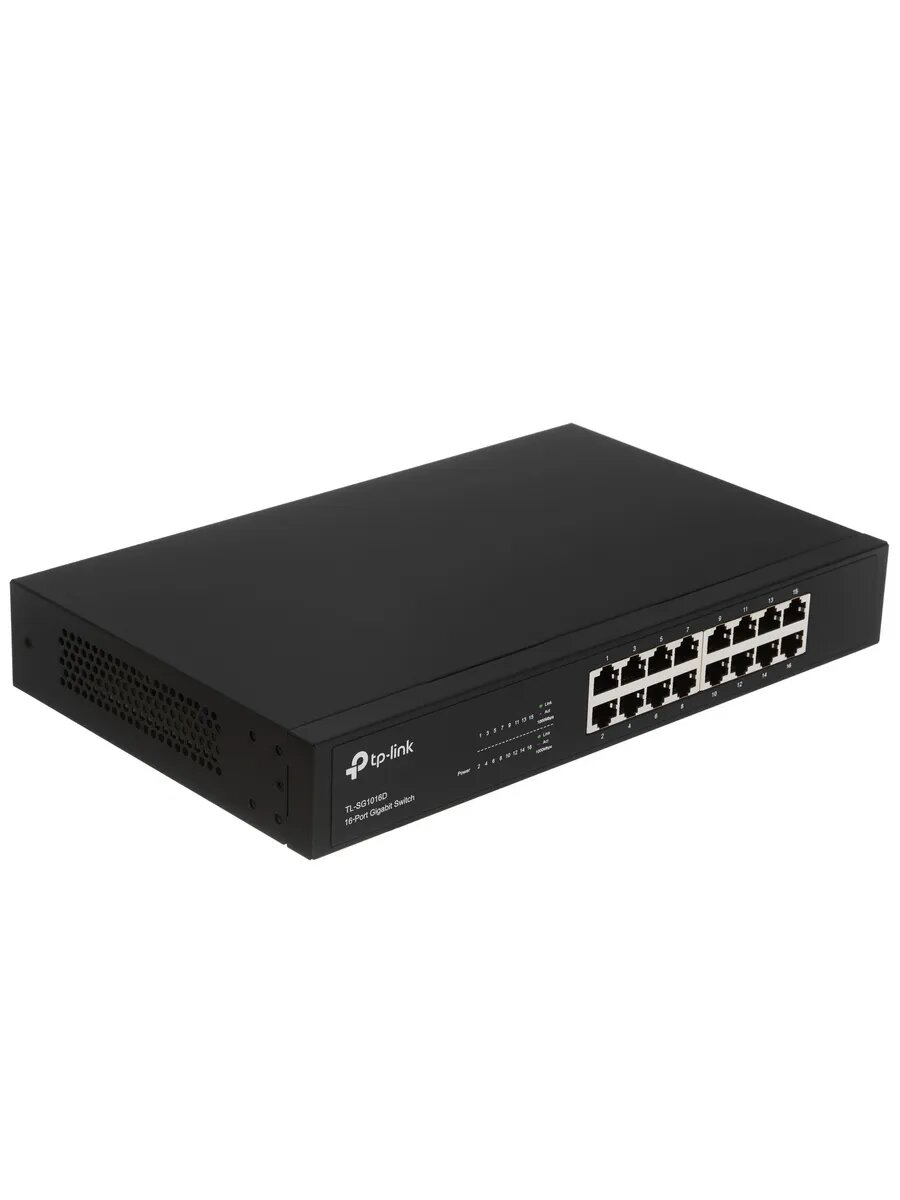 Коммутатор TL-SG1016D с 16 гигабитными портами