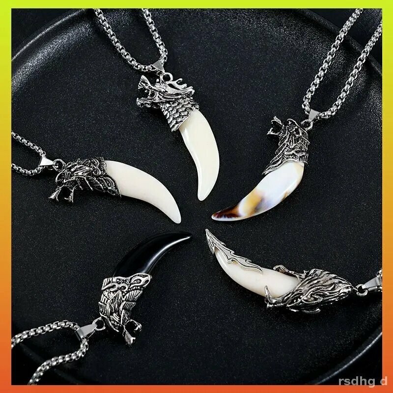 Эксклюзивный магический амулет Зуб Волка в виде славянского оберега Волчий Клык из натурального материала