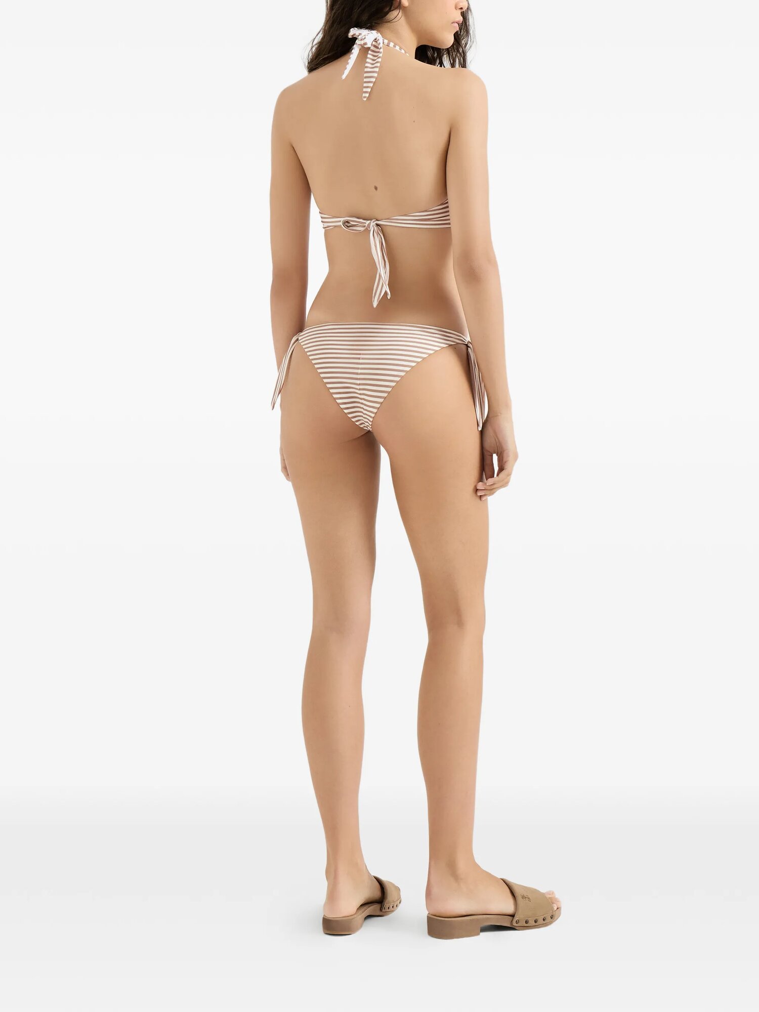 Купальник BRUNELLO CUCINELLI Striped techno jersey bikini bottoms, размер 48, разноцветный — фото 1