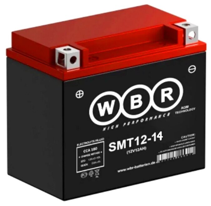 Аккумулятор стартерный WBR SMT12-14 12В 14Ач