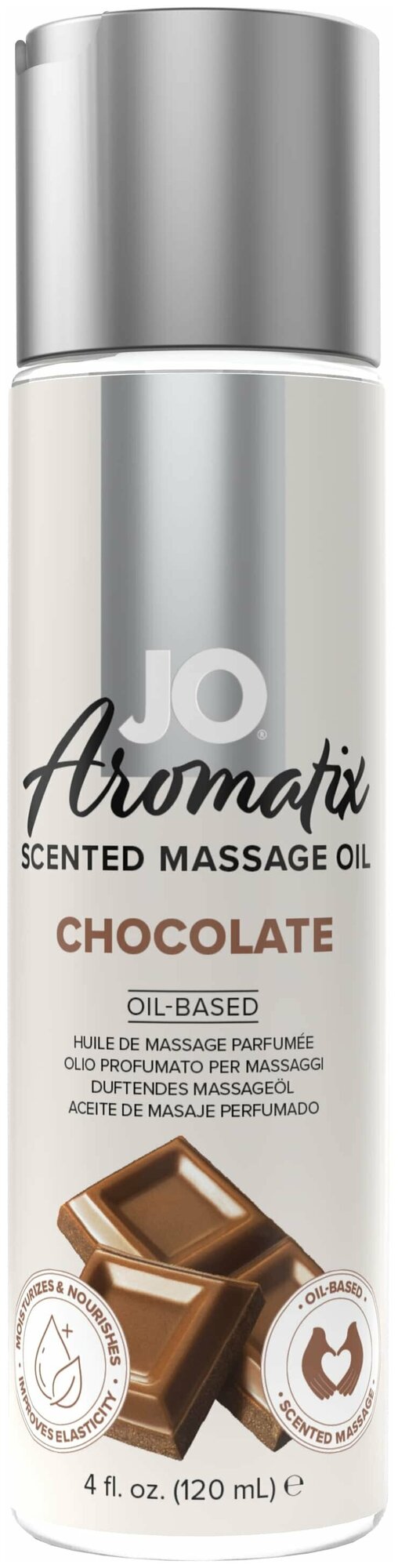 Возбуждающее массажное масло Aromatix Massage Oil с ароматом шоколада (120 мл) SYSTEM JO (США)