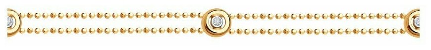Браслет, красное золото, 585 проба, бриллиант