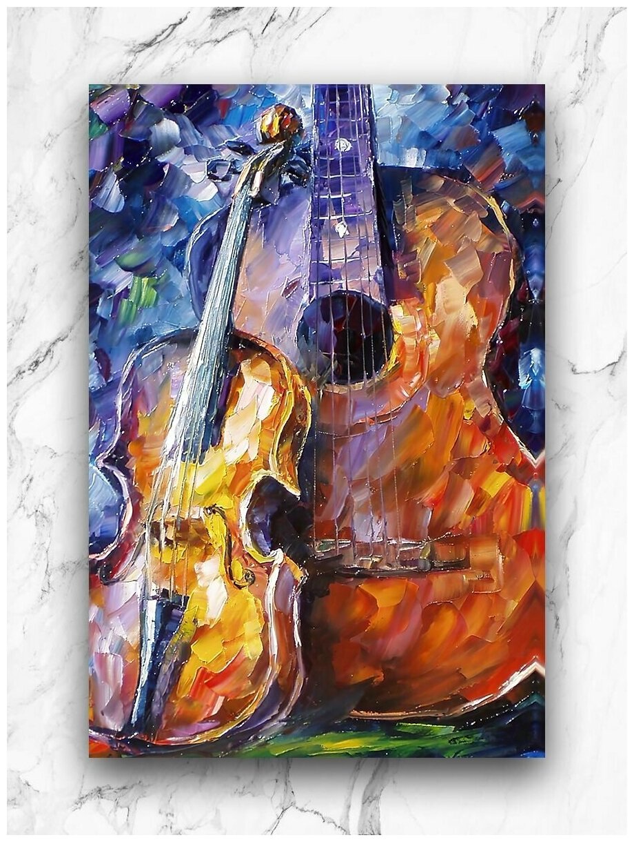 Картины для интерьера на холсте 40х60 см/ Скрипка