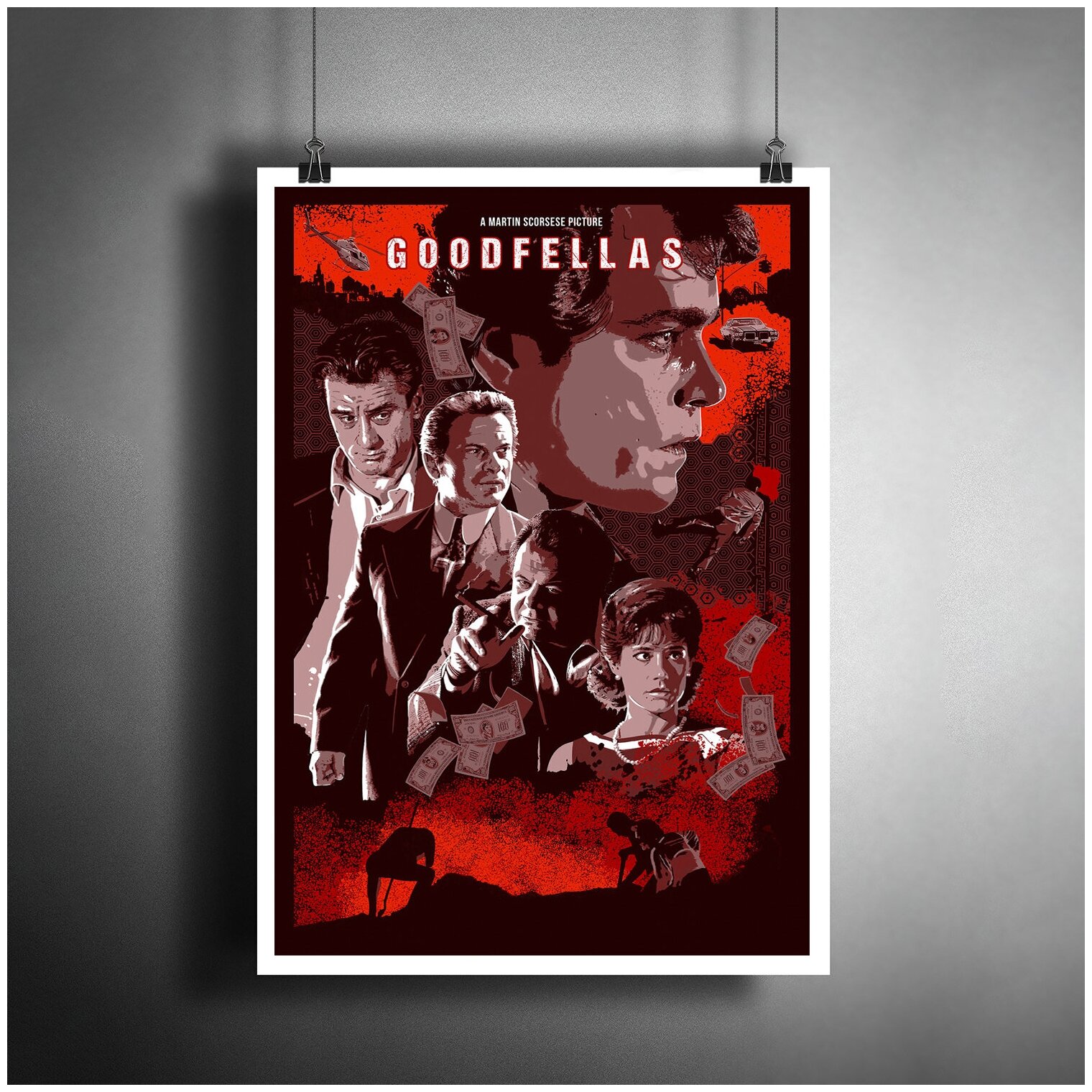 Постер плакат для интерьера "Фильм: Славные парни. Goodfellas"/ Декор дома, офиса, комнаты A3 (297 x 420 мм)