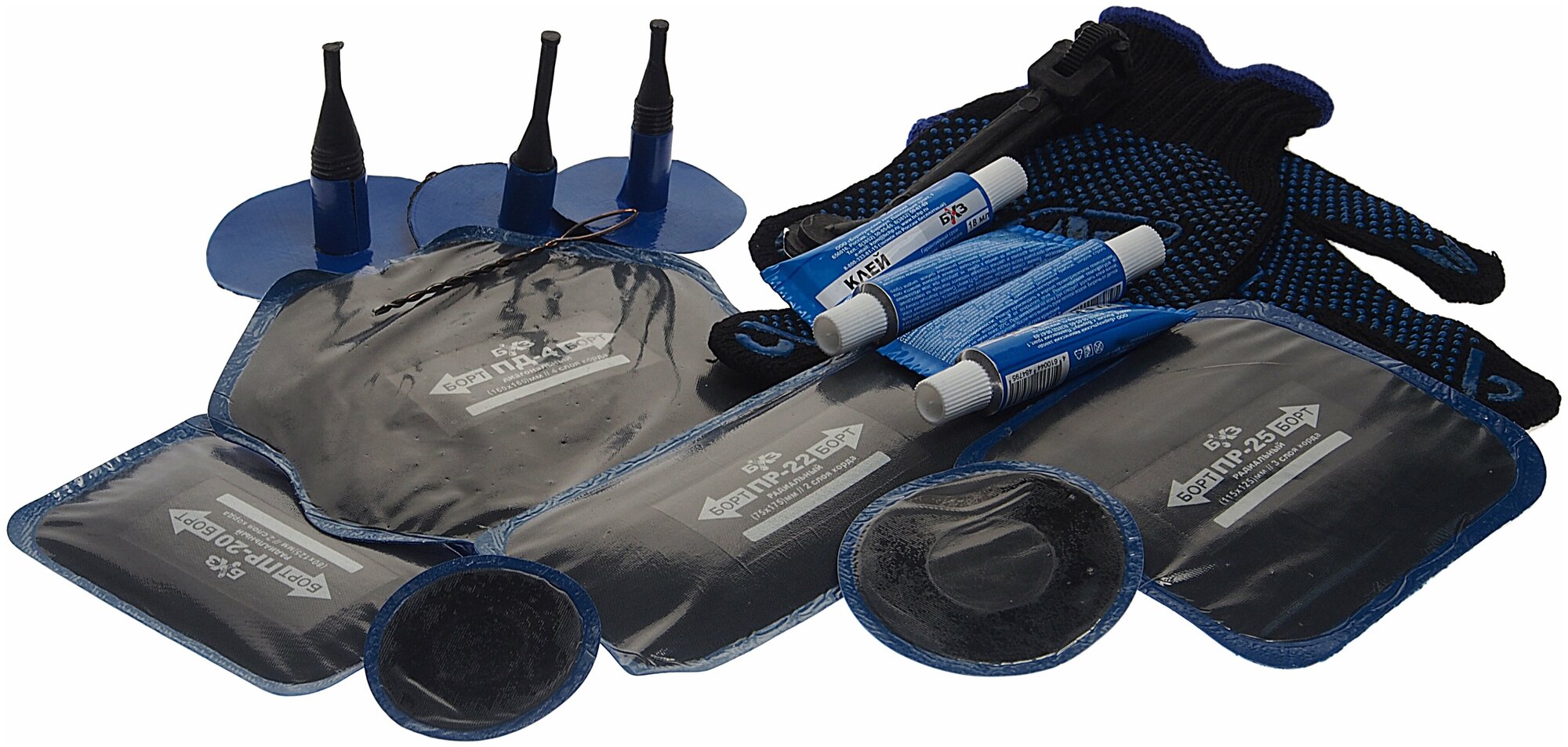 Аптечка для ремонта покрышек и камер автомобилей КАМАЗ БХЗ