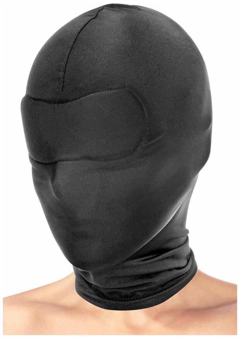 Сплошная маска-шлем с имитацией повязки для глаз, Франция, FETISH TENTATION, черный