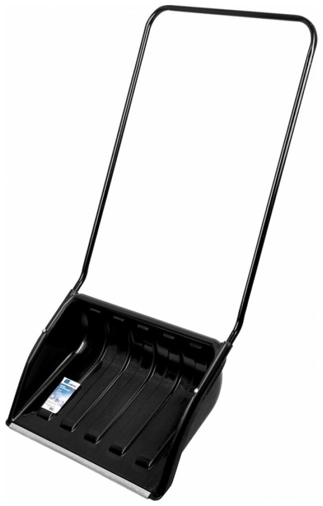 Пластиковый движок для уборки снега СИБРТЕХ 690x470x1420 мм, стальная рукоятка 61642, размер 690x470x1420 мм