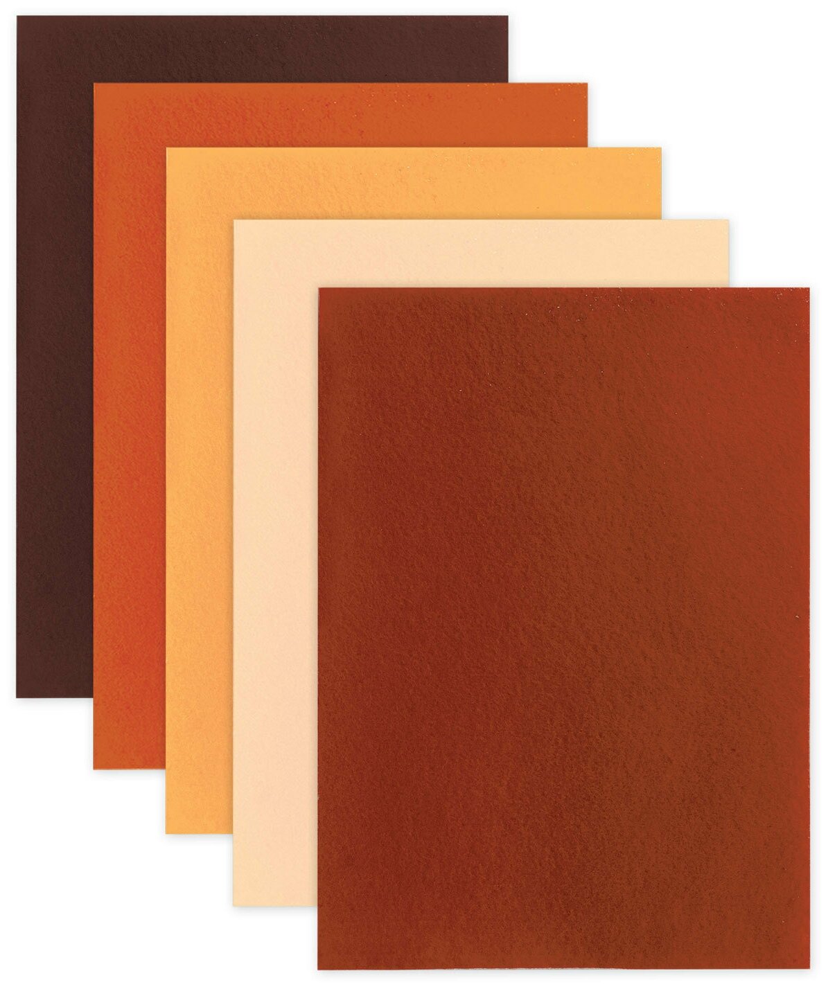 Упаковка 10 шт. Цветной фетр мягкий А4, 2 мм, 5 листов, 5 цветов, плотность 170 г/м2, оттенки коричневого остров сокровищ, 660646