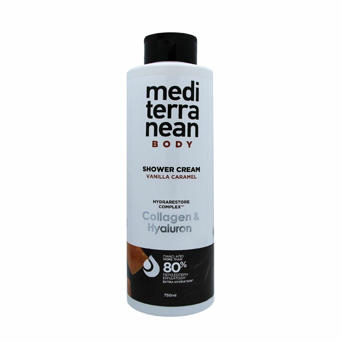 Mediterranean Shower Cream Медитирэниан Крем для душа ваниль карамель с гиалуроновой кислотой 750 мл -