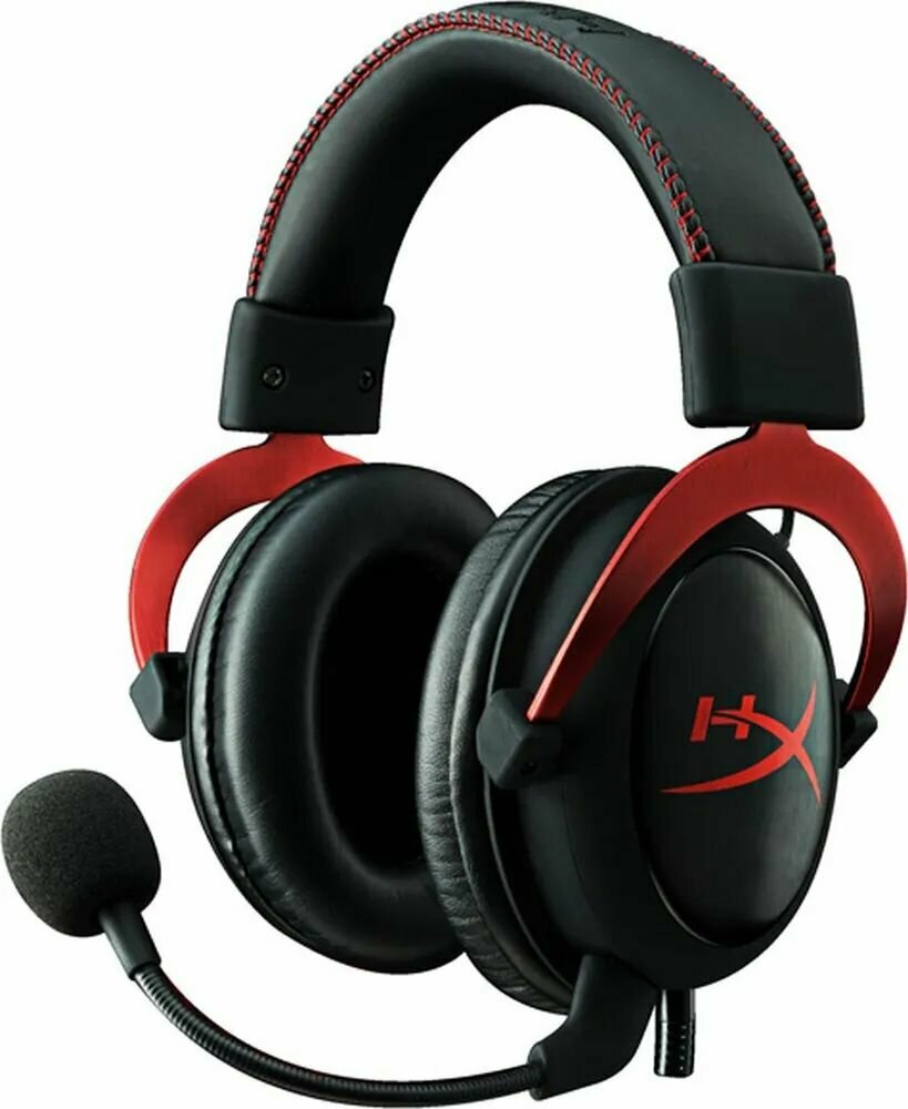 Игровые наушники HyperX Cloud II, Красный, чёрный.