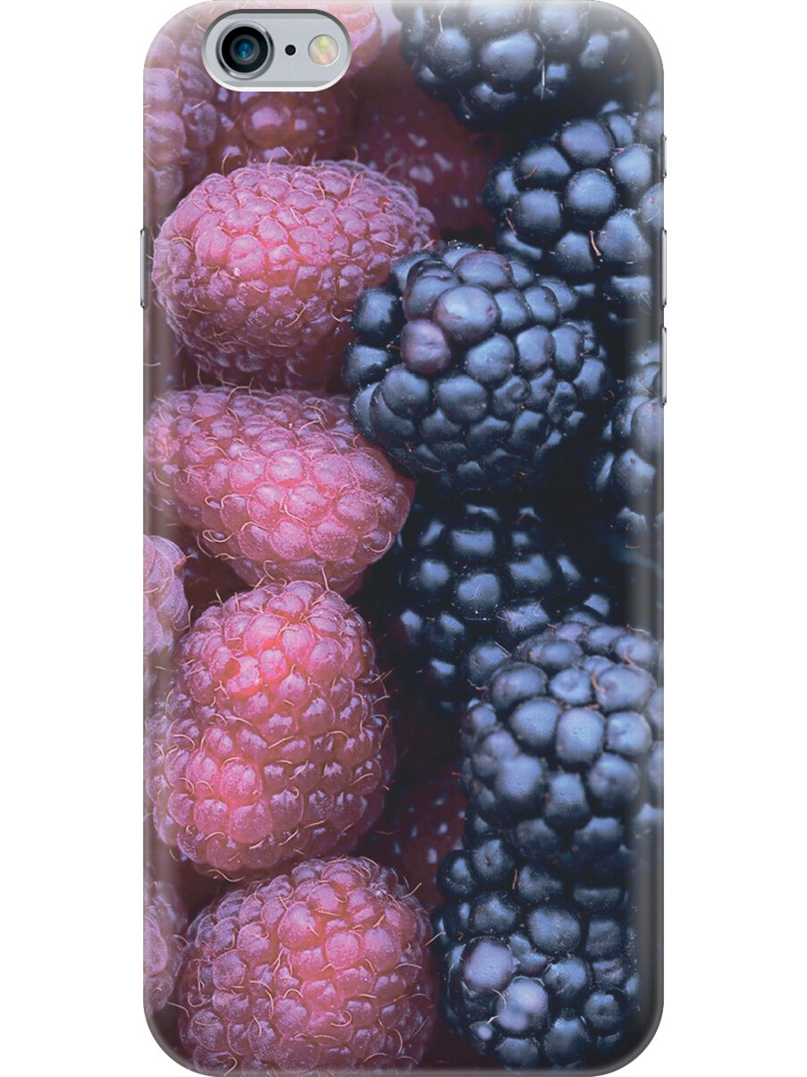 Силиконовый чехол на Apple iPhone 6S Plus / 6 Plus / Эпл Айфон 6 Плюс / 6с Плюс с рисунком "Малина и ежевика"