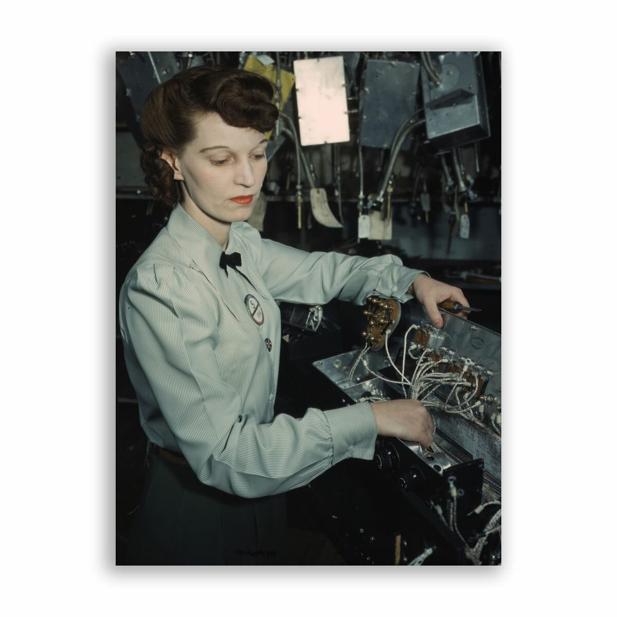 Постер, плакат на бумаге / Ретро фотографии американских рабочих. 1940 год / Размер 30 x 40 см