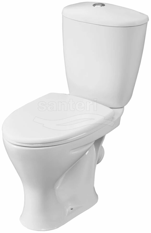 Унитаз-компакт Santeri Versia 1. P401.5. S00.00B. F (4607143310834) косой выпуск, с сиденьем, белый
