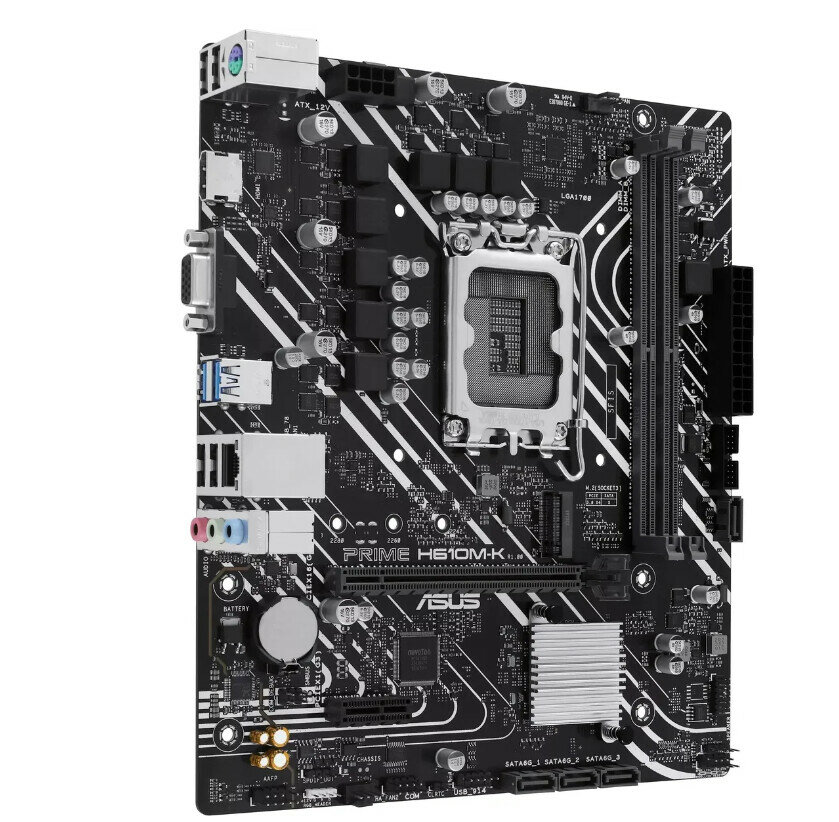 Материнская плата ASUS PRIME H610M-K (LGA1700, mATX, H610, 2xDDR5, 1xPCI-Ex16, 1xM.2, VGA+HDMI) (90MB1GA0-M0EAY0)