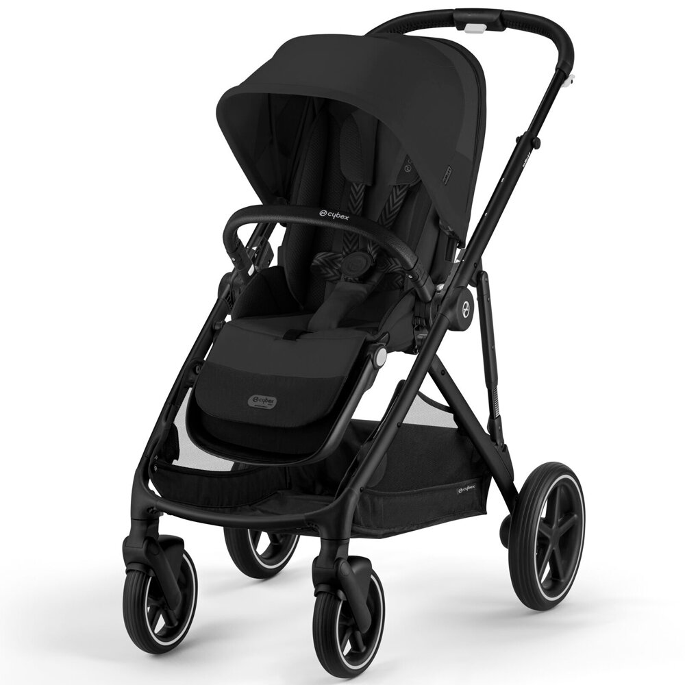 Прогулочная коляска Cybex Gazelle S TPE с корзиной и дождевиком, цвет Moon Black, с рождения до 4-х лет (до 22 кг)