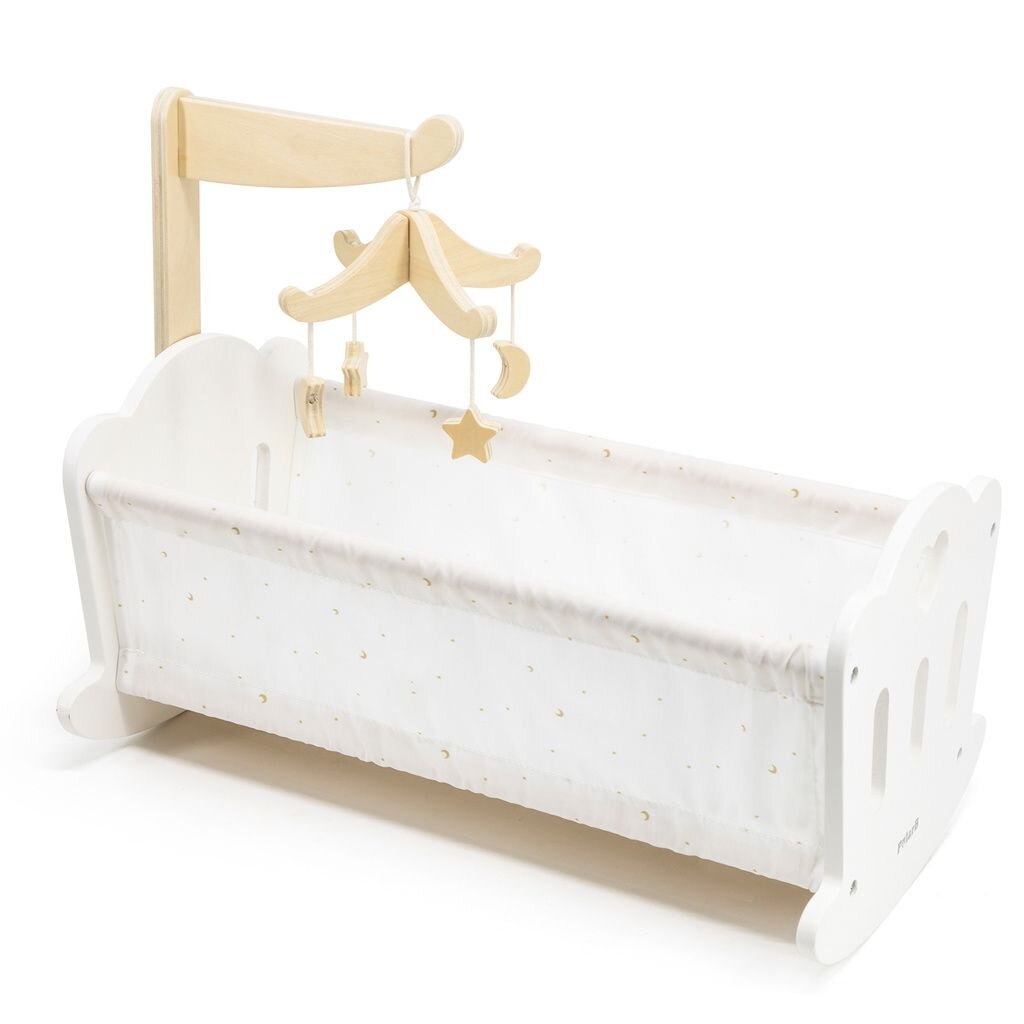 Кроватка для куклы Viga Toys PolarB с мобилем, 44235