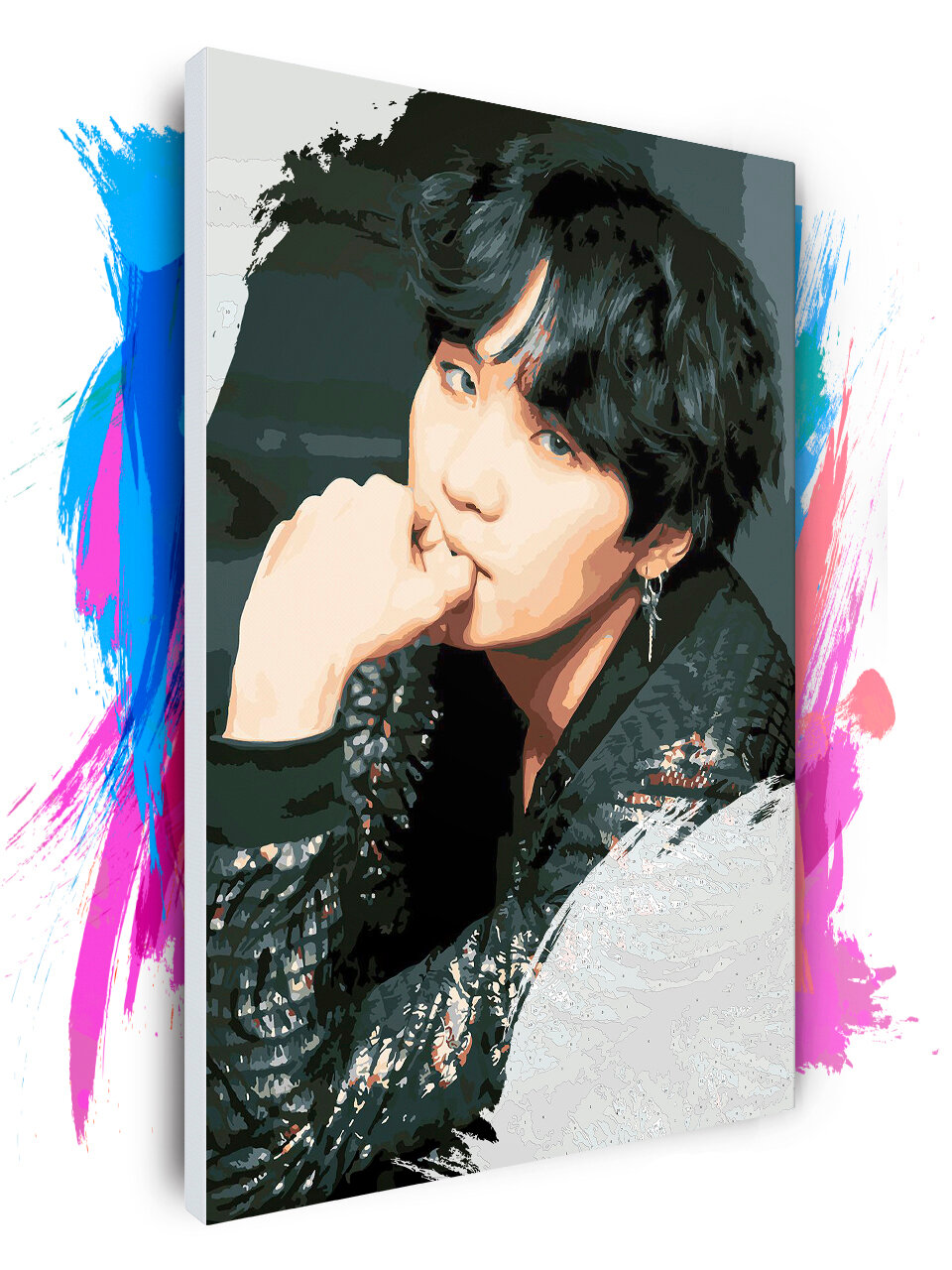 Картина по номерам на холсте BTS Кудрявый Шуга, 40 х 60 см