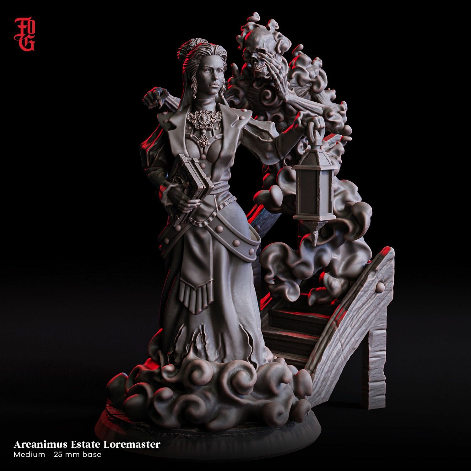 Миниатюра D&D 'Хранитель знаний Таинственного Поместья' масштаб 32 мм (DnD, Dungeons & Dragons, ДнД, Подземелья и Драконы, Pathfinder)