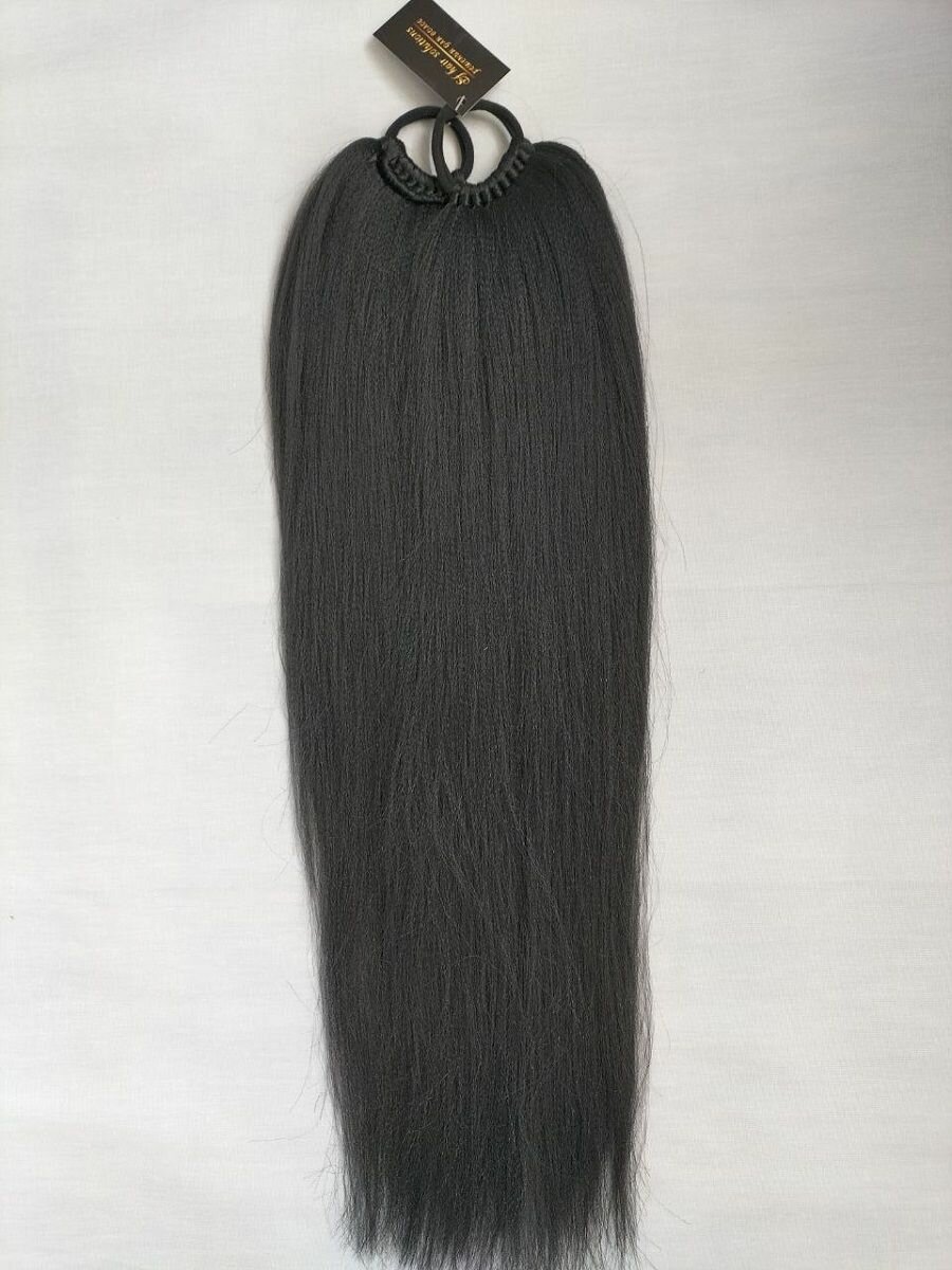 Шиньон детский накладной хвост на резинке, цветные пряди дл волос, накладные волосы