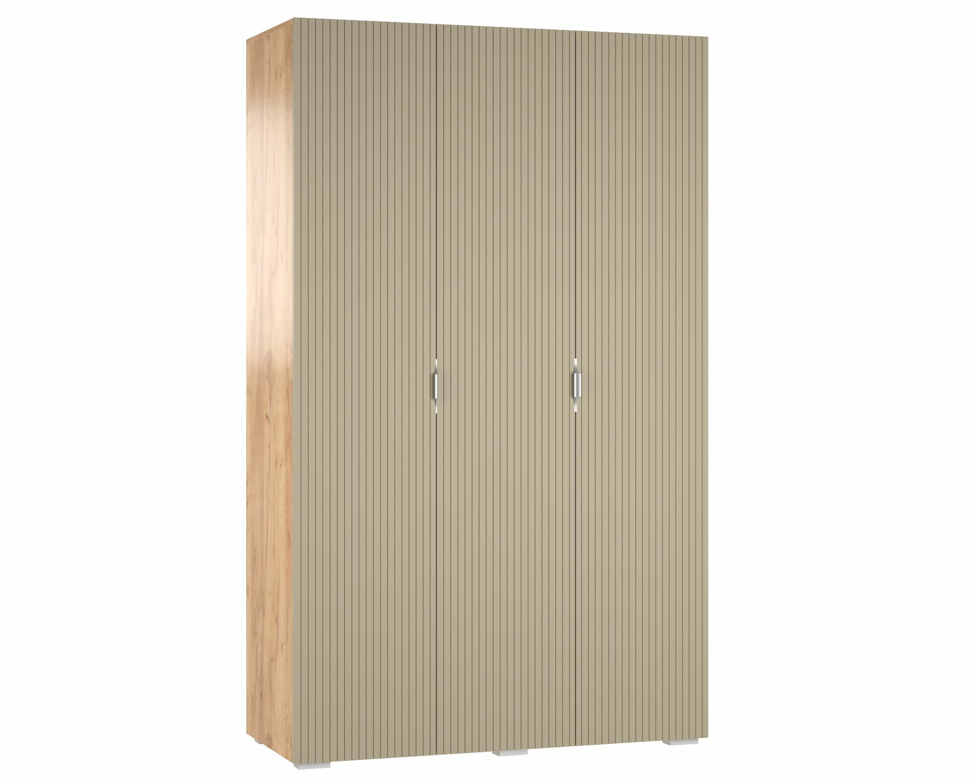 Шкаф распашной для одежды "Аметист 4" 120х200х52, дуб крафт золотой / мокко