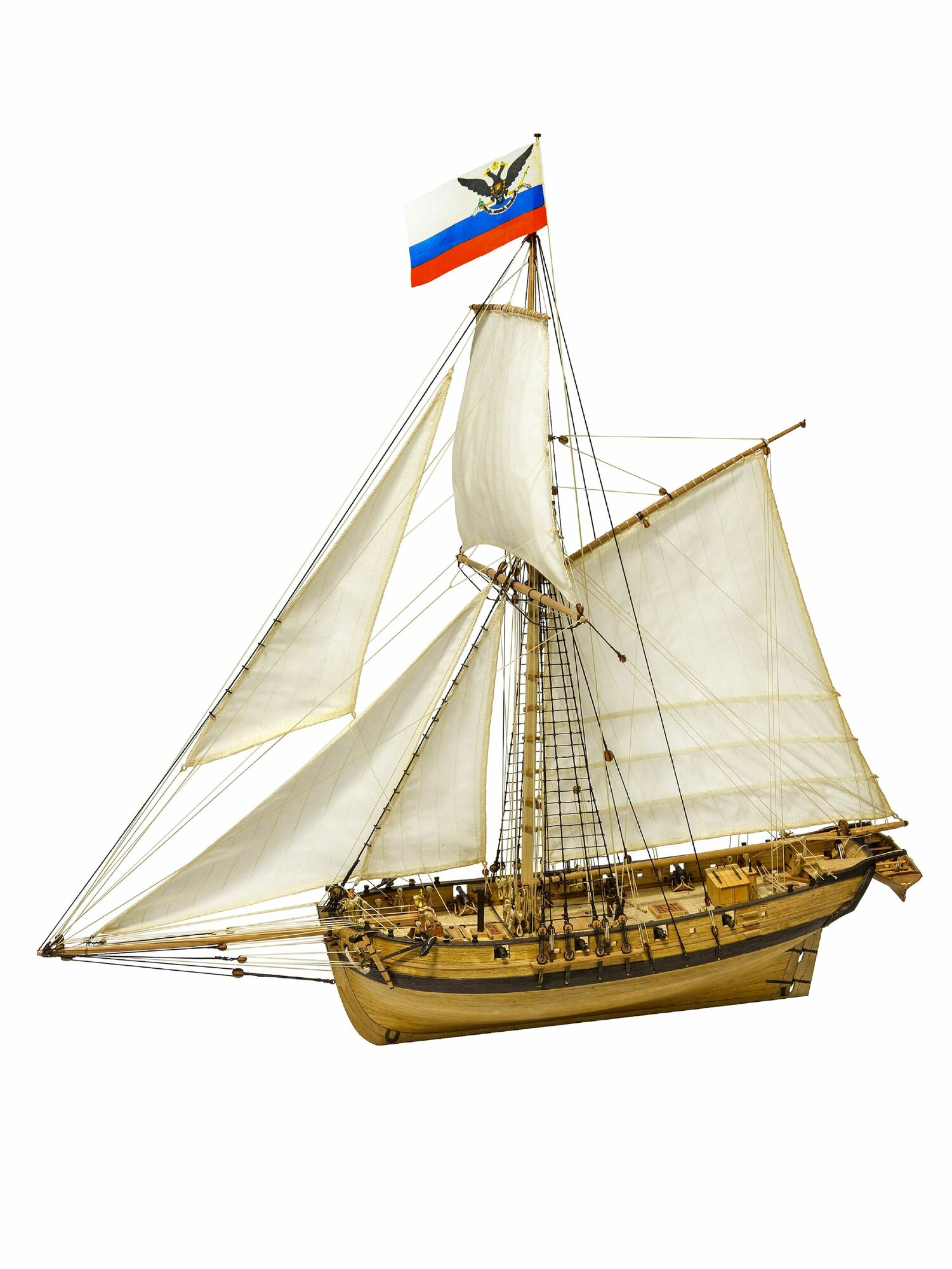 Сборная деревянная модель "Тендер Авось" (базовый набор)