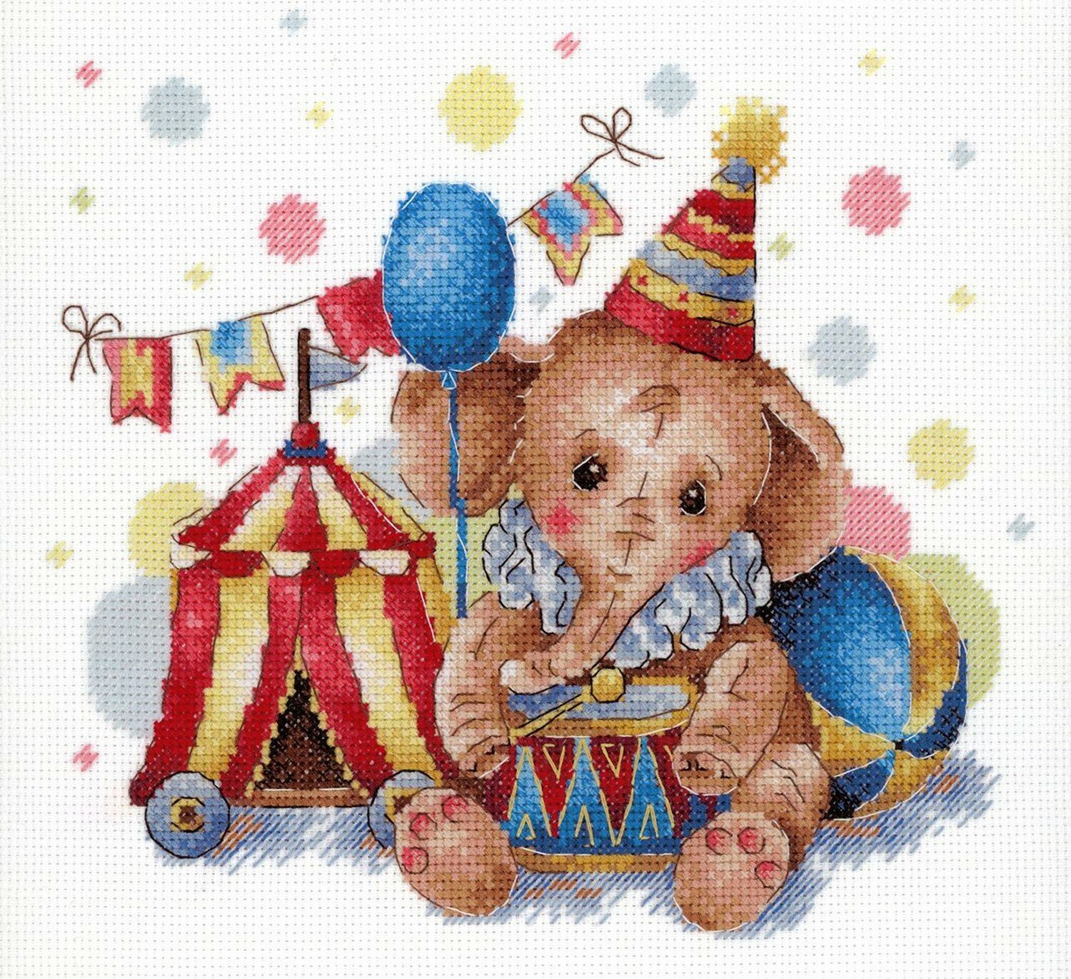 Вышивка Любимый цирк 18x19 см.