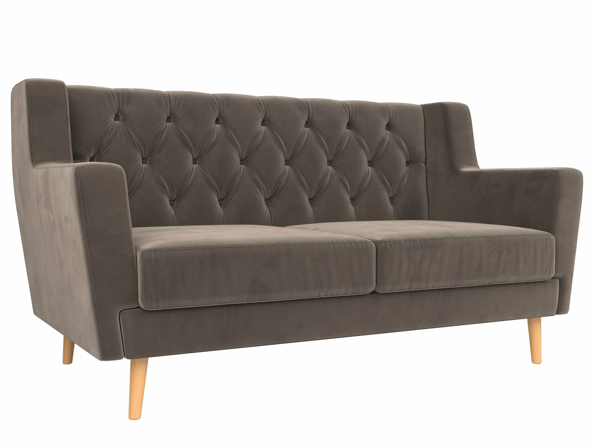 Прямой диван Брайтон 2 Люкс, Велюр, Модель 108943