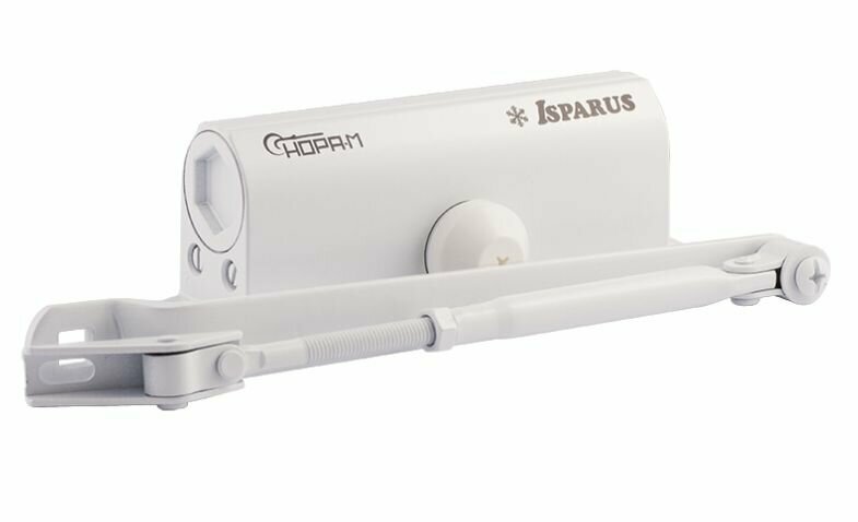 Доводчик Нора-М 420 ISPARUS (40-90кг) белый морозостойкий