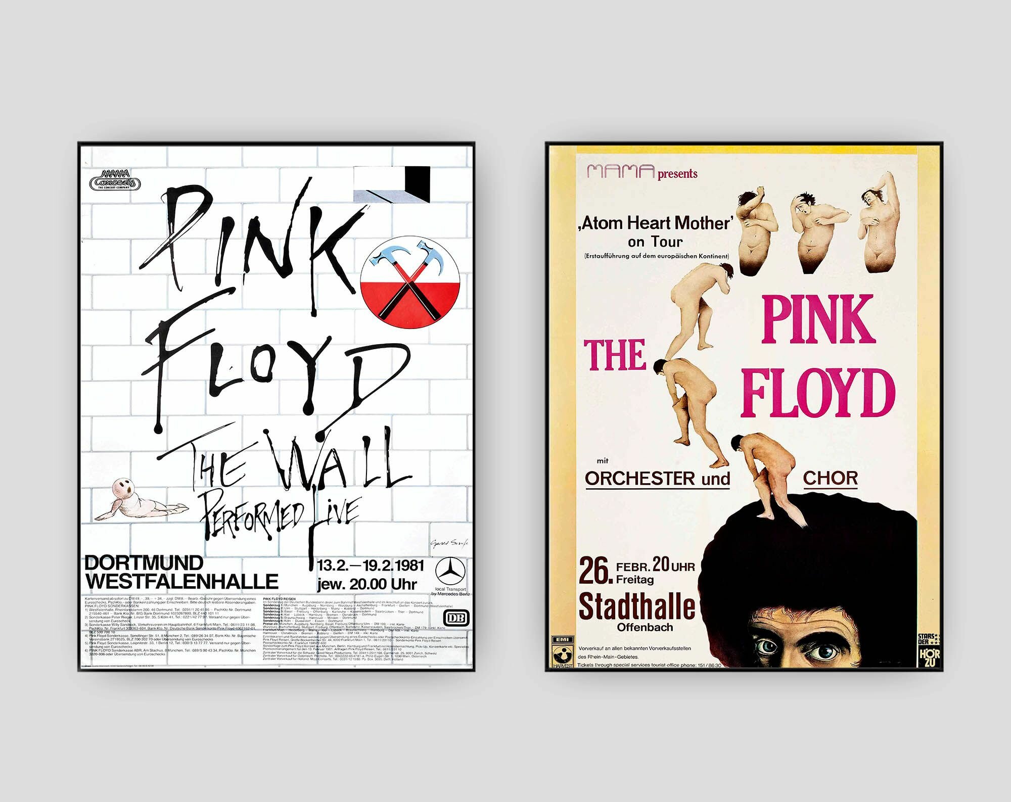Набор постеров Pink Floyd 2 шт, А3 без рамы