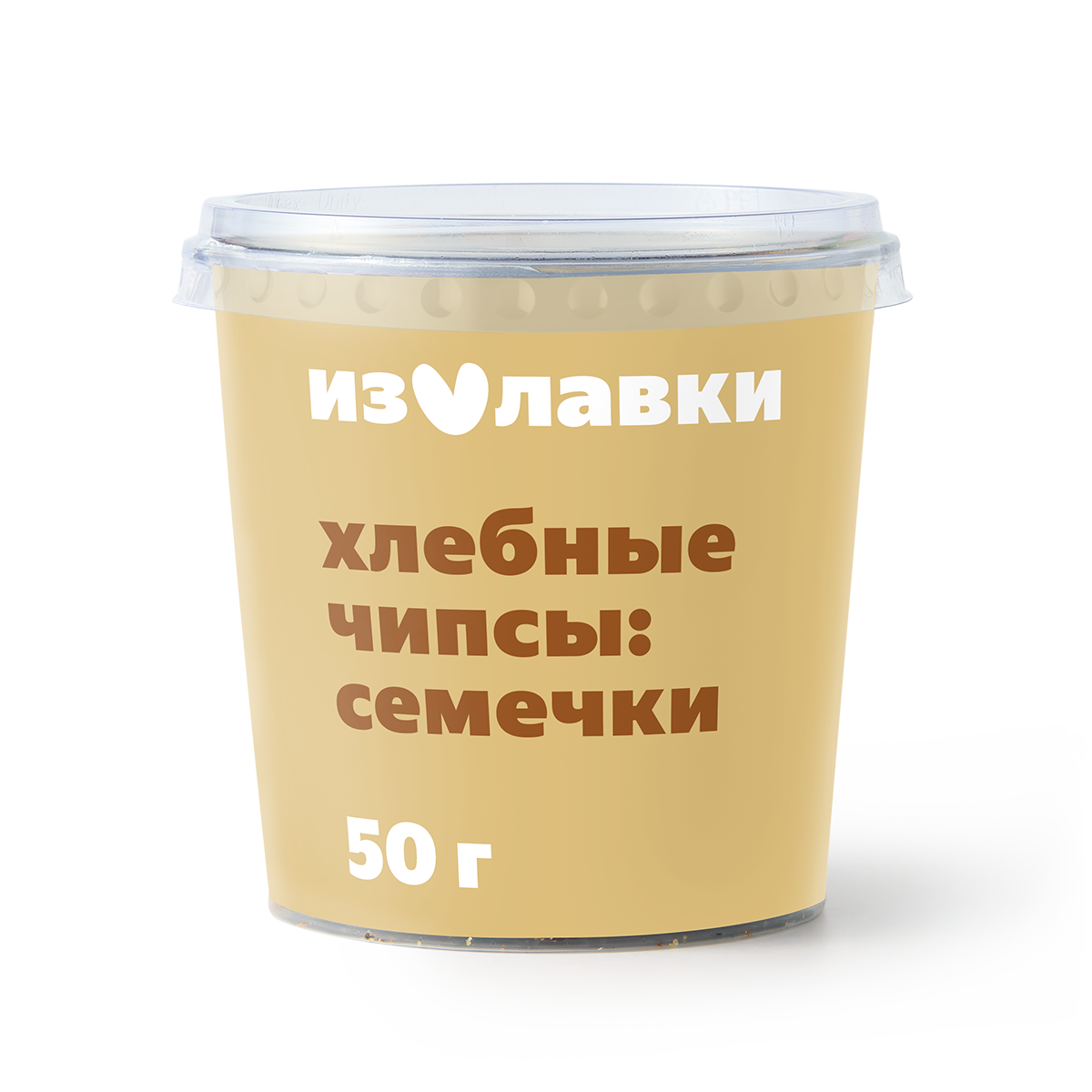 Хлебные чипсы "Из Лавки", с семечками, ржаные, банка, 50 грамм